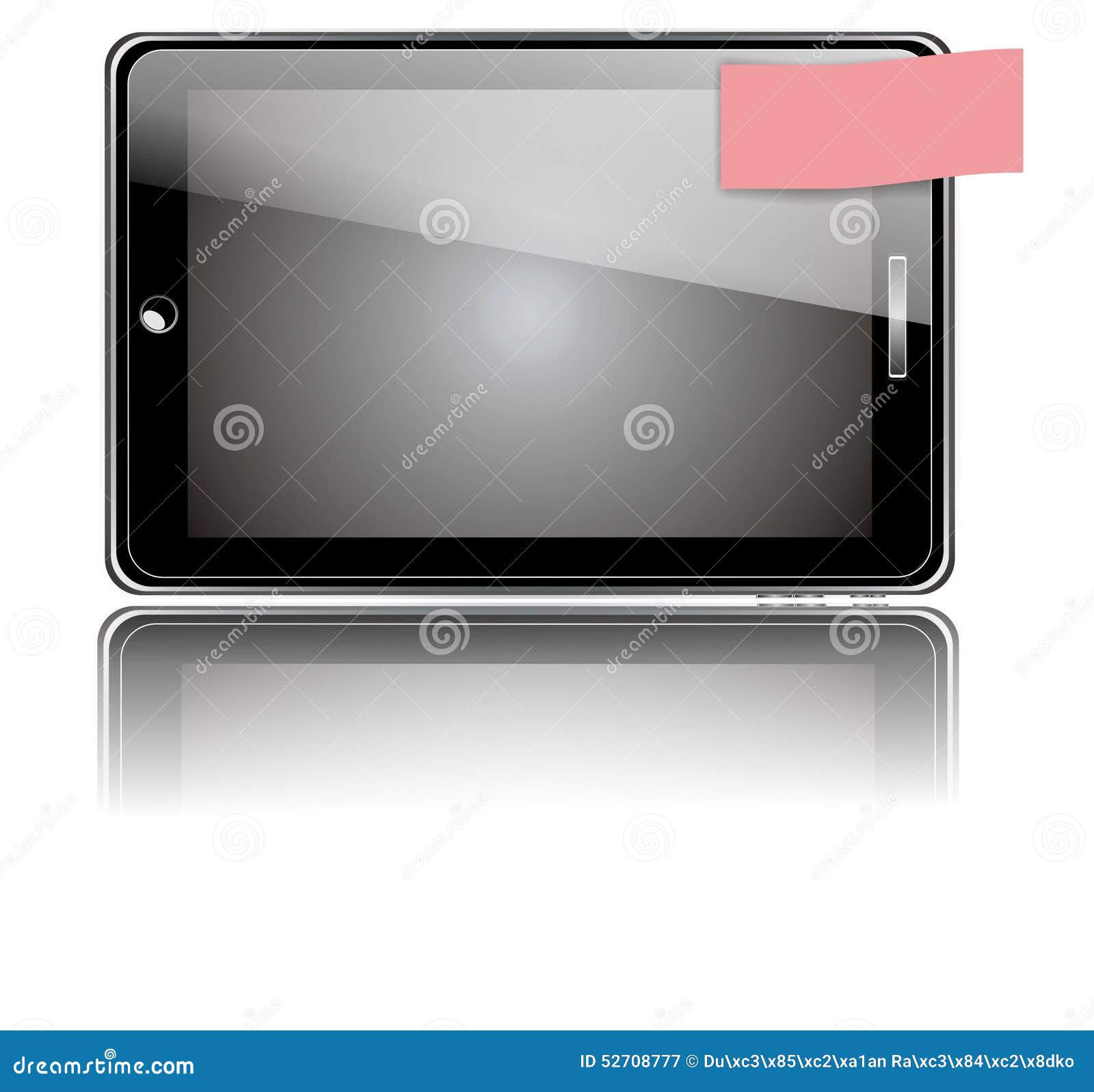 Smart Phone with Yellow Label Stock Illustration - Illustration of ...