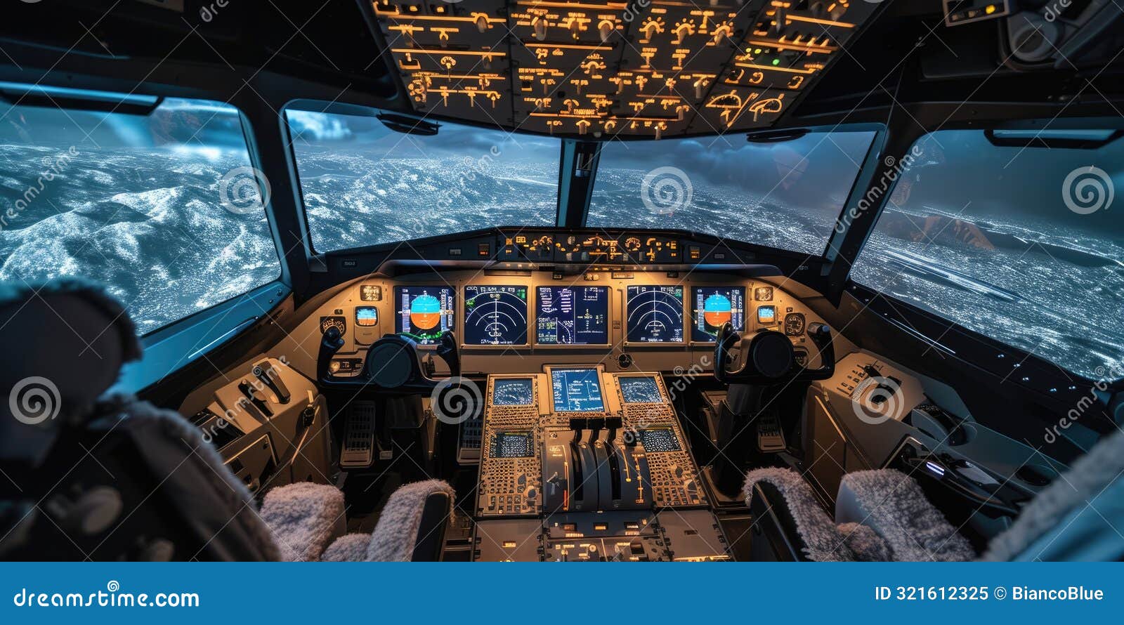 Smart Pilot Training and Looking at Control Panel in Simulated Flight ...