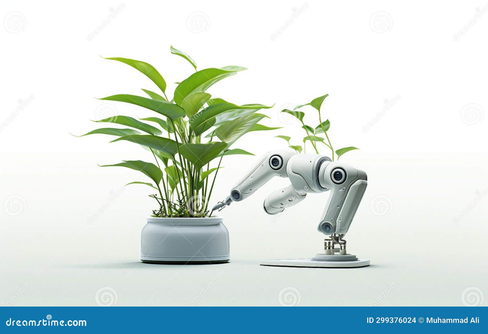Smart Plant Hub on White Background Stock Illustration - Illustration ...