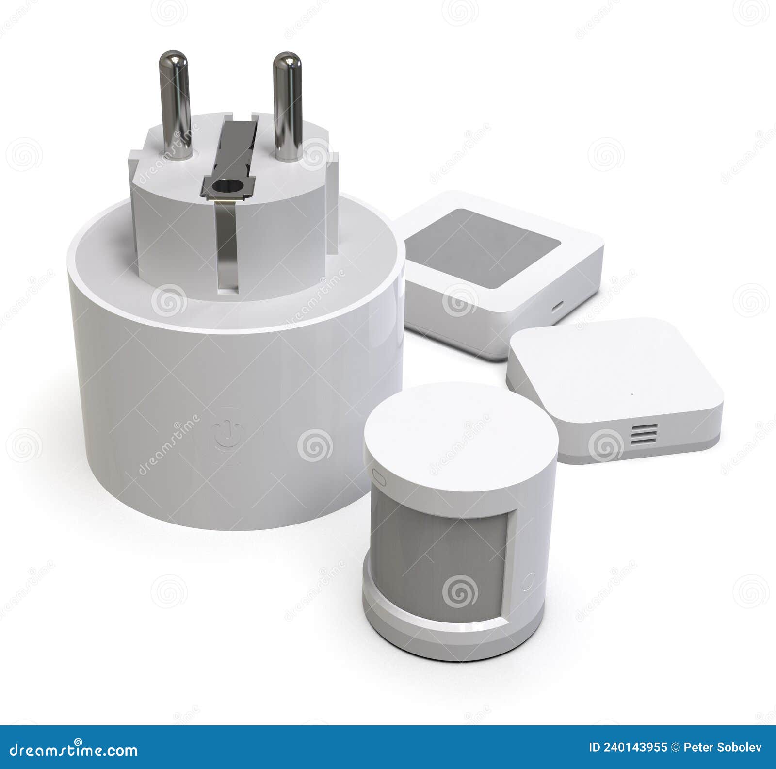Smart plug device stock image. Image of industry, rendering - 240143955