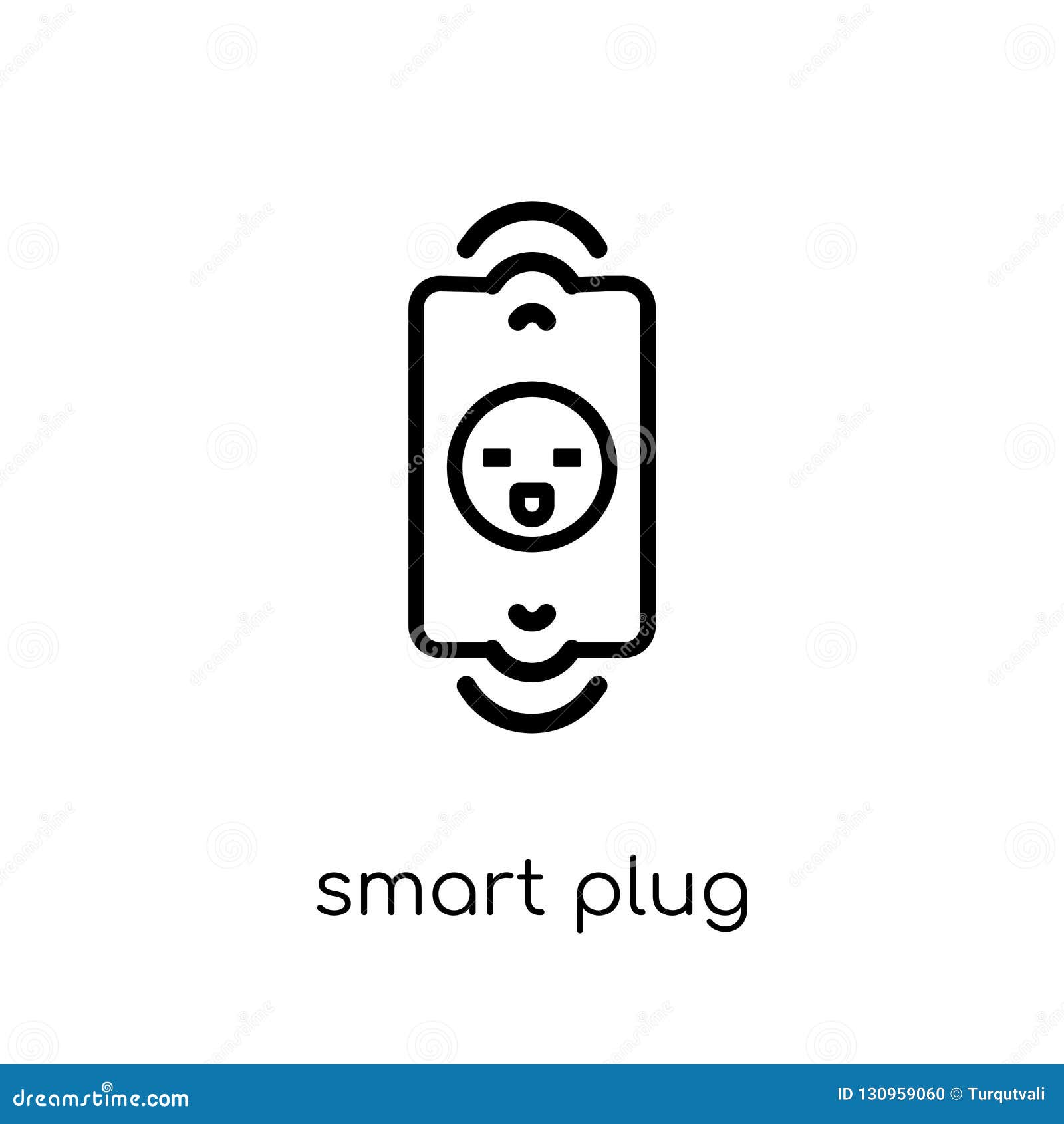 Smart Plug Icon. Trendy Modern Flat Linear Vector Smart Plug Icon on ...