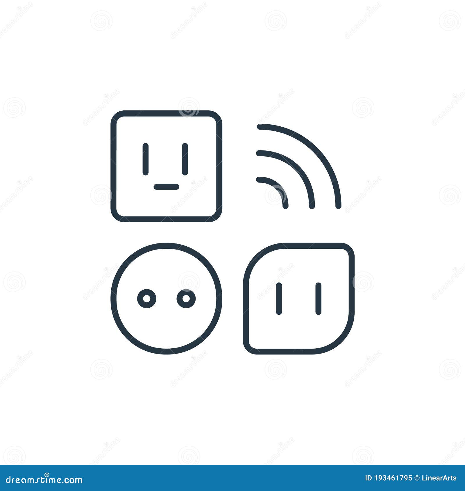 Smart Plug Icon Vector from Smart Home Devices Concept. Thin Line ...