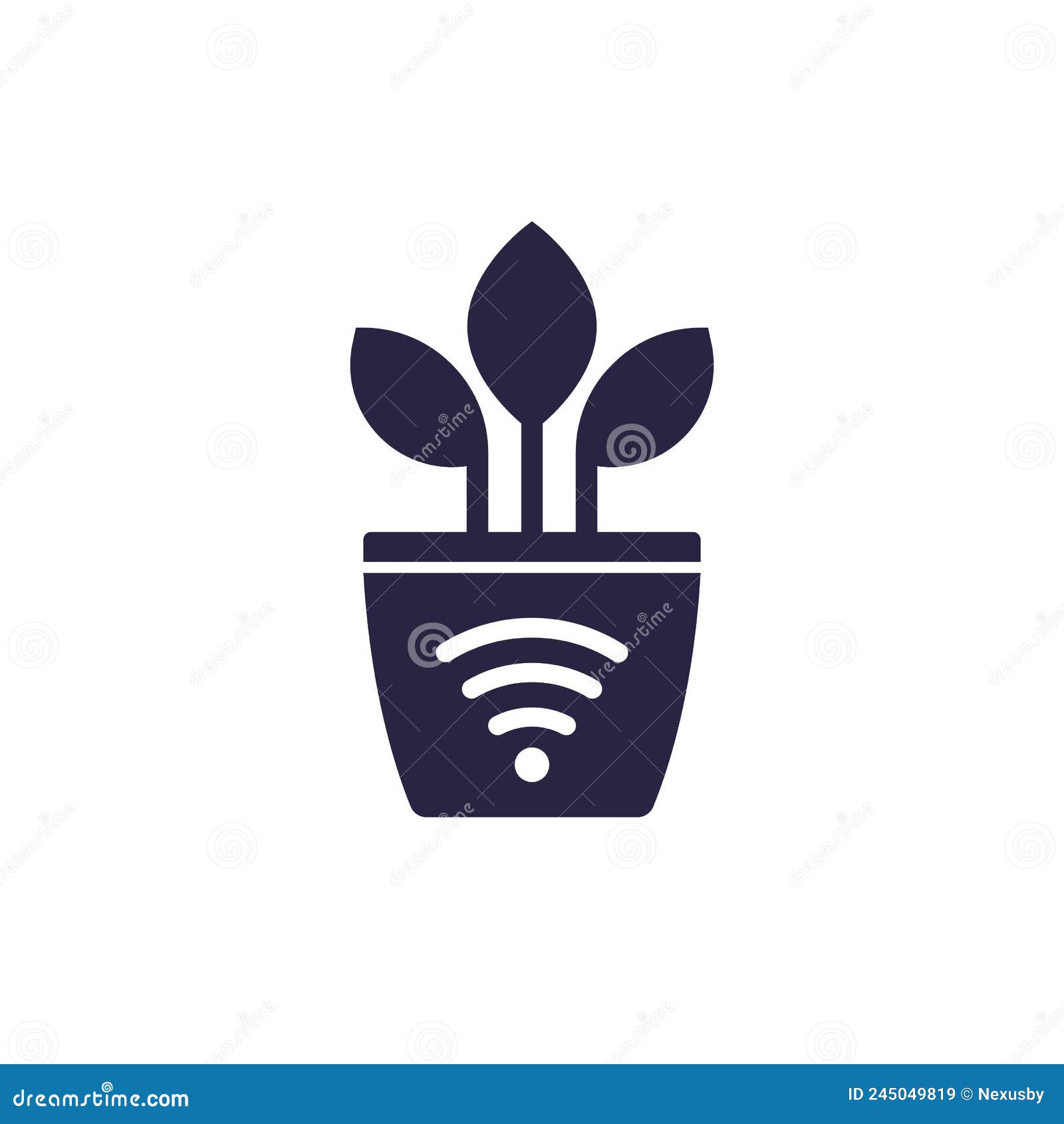 Smart pot for plants icon stock vector. Illustration of home - 245049819