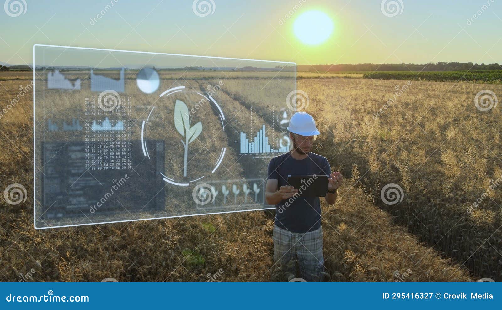 Smart Precision Farm Industrial Revolution Concept Stock Image - Image ...