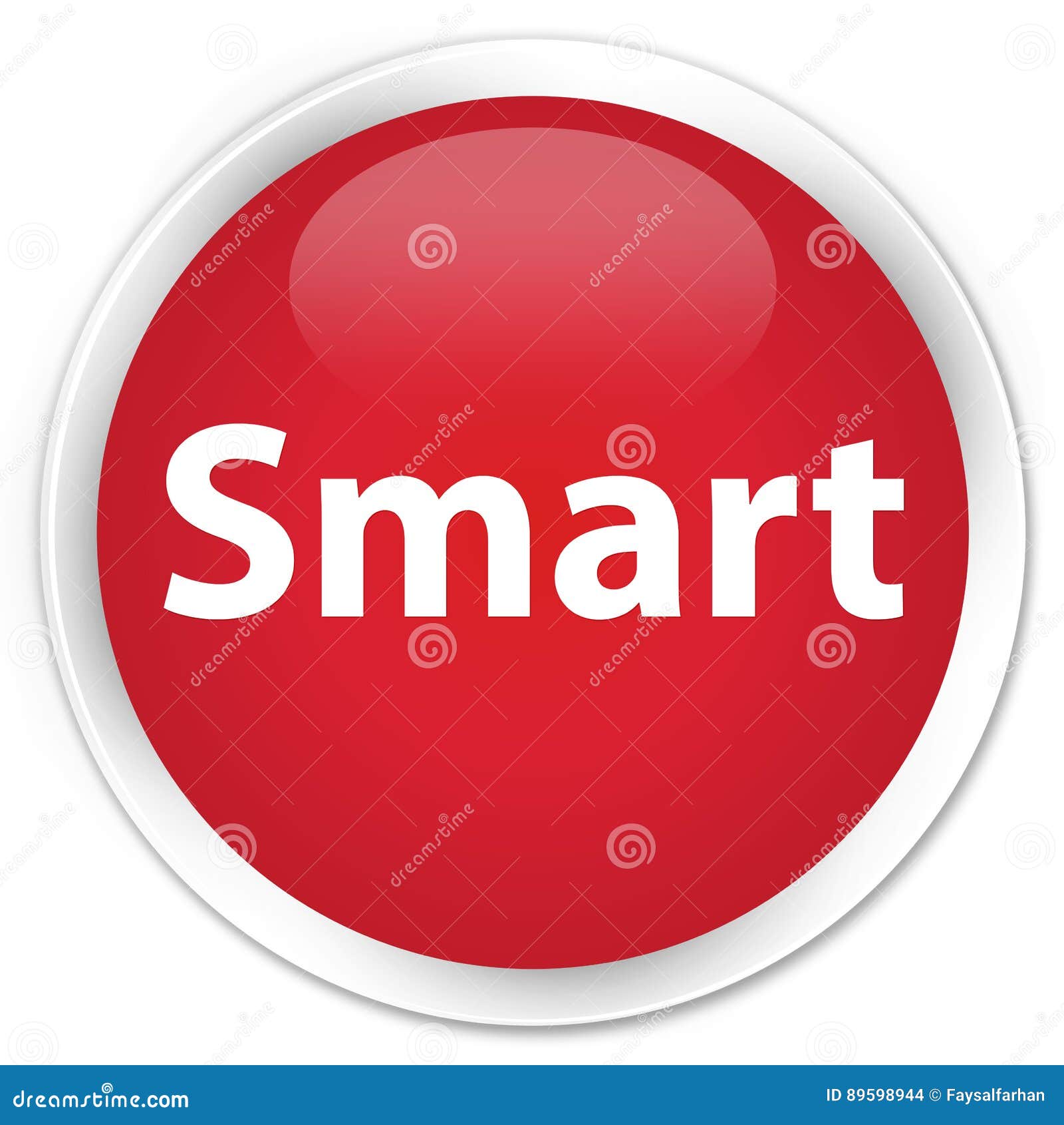 Smart Premium Red Round Button Stock Illustration - Illustration of ...