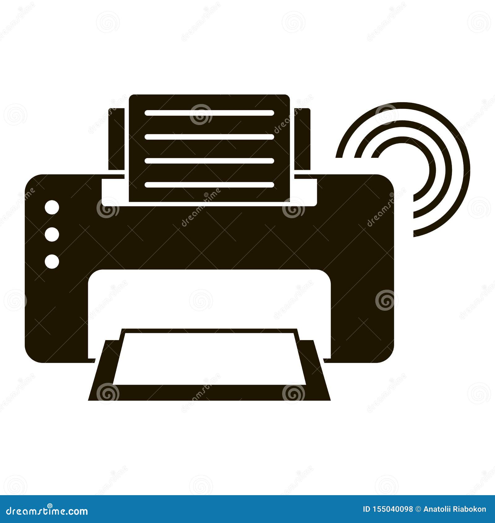 Smart Printer Icon, Simple Style Stock Vector - Illustration of network ...