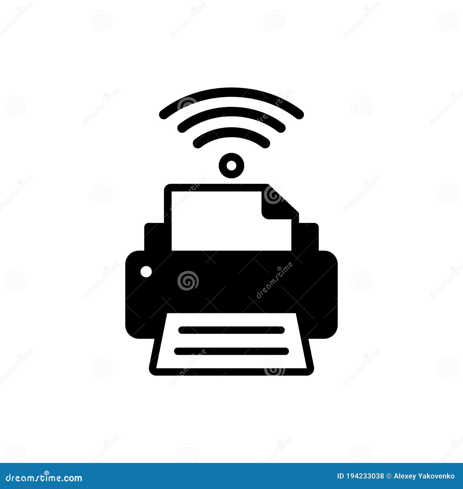 Smart Printer Icon. Wireless Connection Sign for Web, Mobile Apps and ...