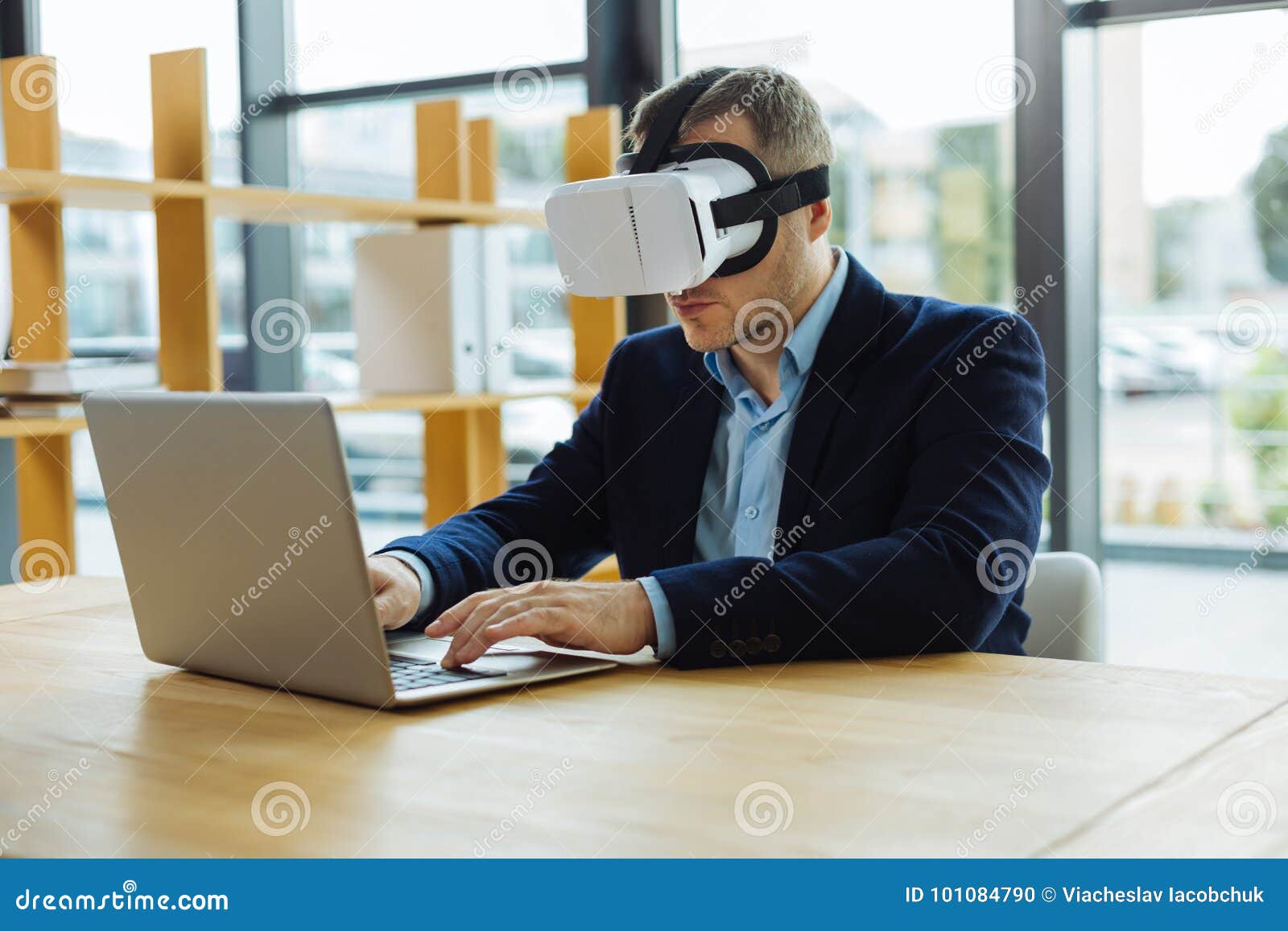 Smart Professional Businessman Using a Laptop Stock Photo - Image of ...