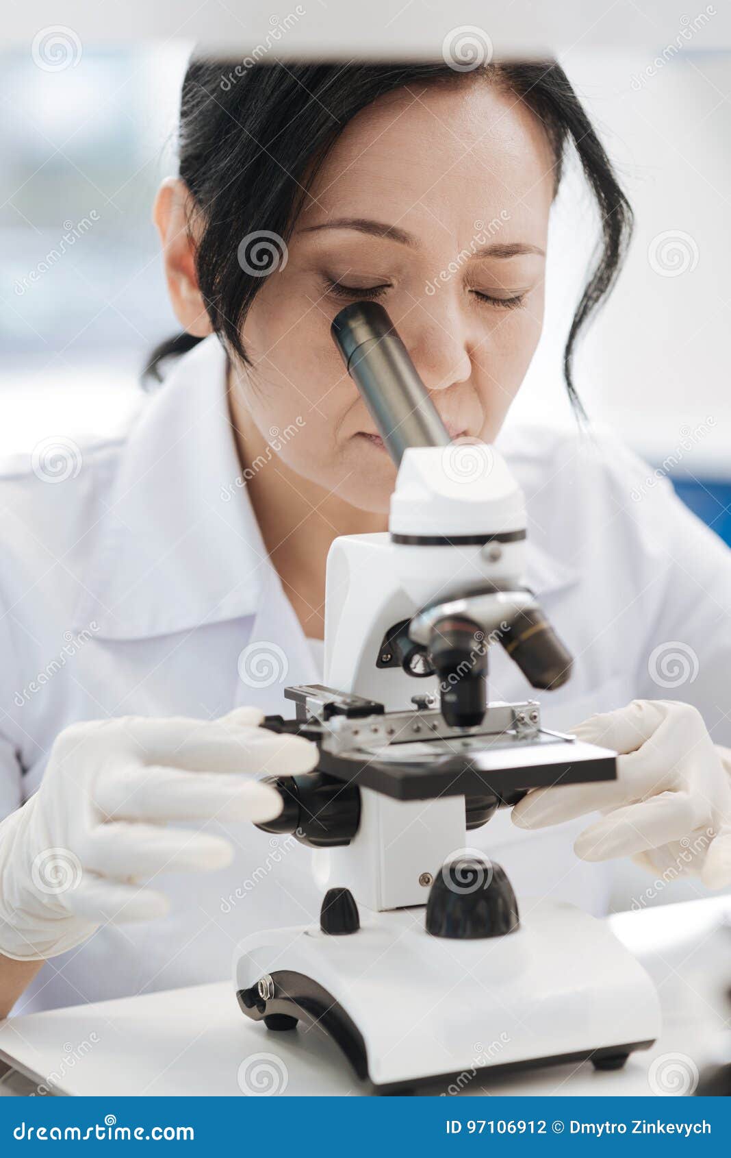 Smart Professional Microbiologist Doing a Research Stock Photo - Image ...
