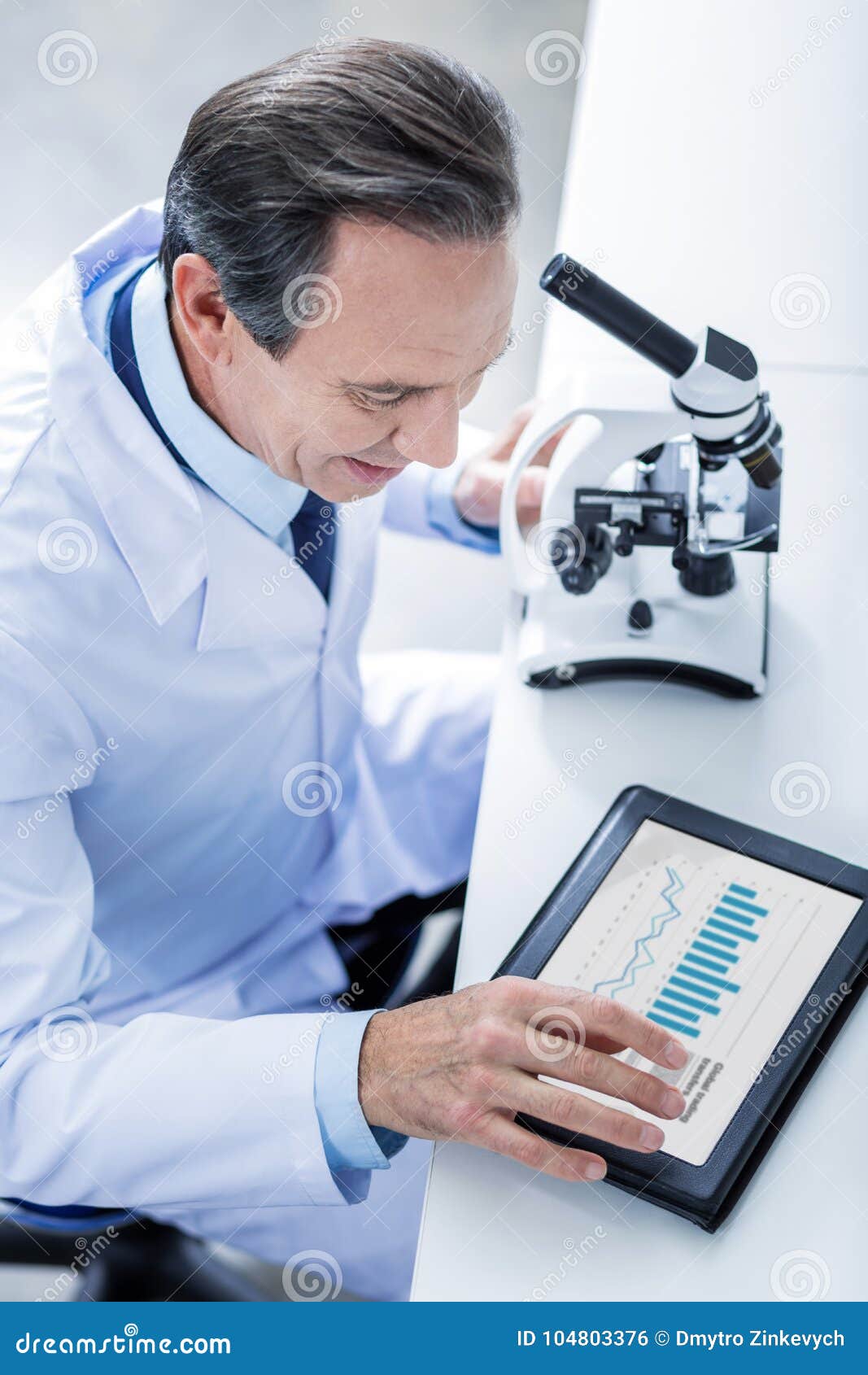 Smart Professional Scientist Using a Tablet Stock Photo - Image of ...