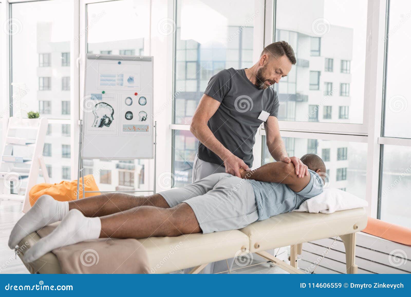 Smart Professional Therapist Using a Special Technique Stock Image ...