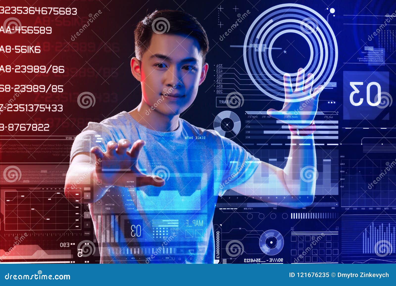 Smart Programmer Touching the Screen and Testing a New System Control ...