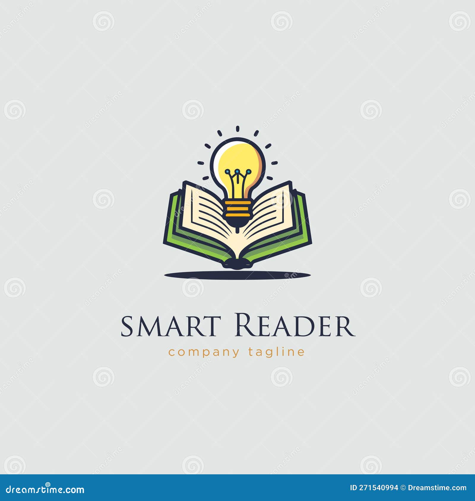 Smart Read Logo Template Vector Illustration. Reading Book with ...