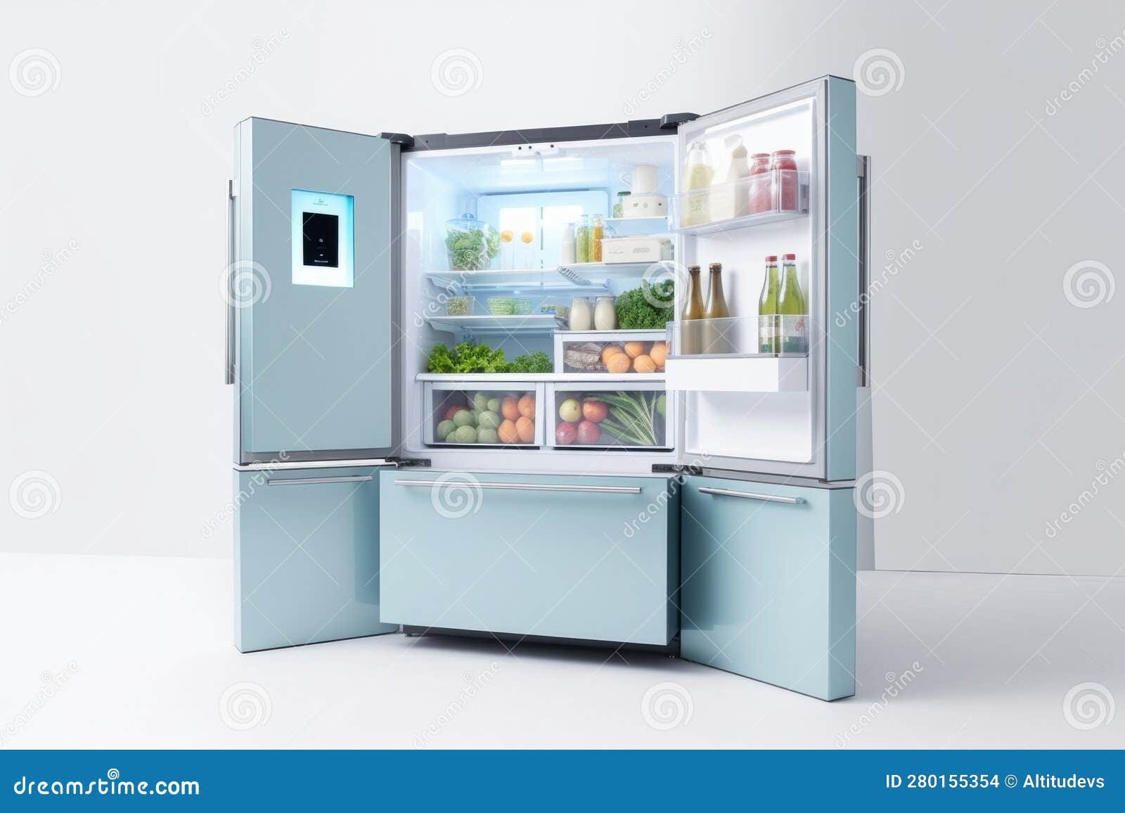 Smart Refrigerator, with Built-in Touch Screen and Sensors that Keep ...