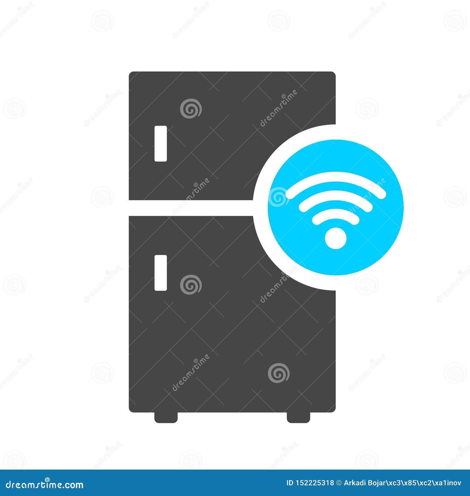 Refrigerator Vector White Icon. Frig Flat Sign Design. Freezer Symbol ...