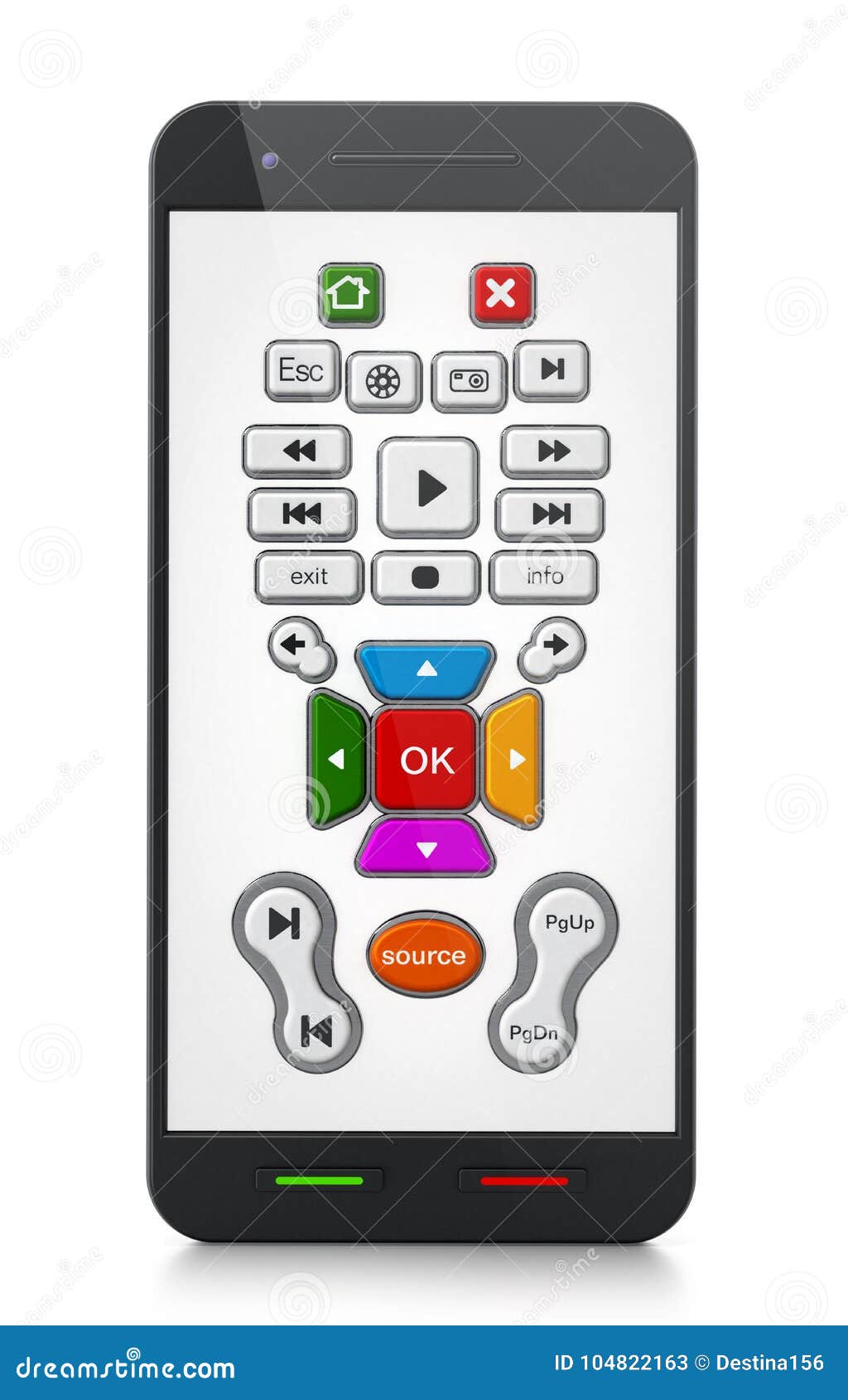 Smart Remote Controller Application on Smartphone Screen Stock ...