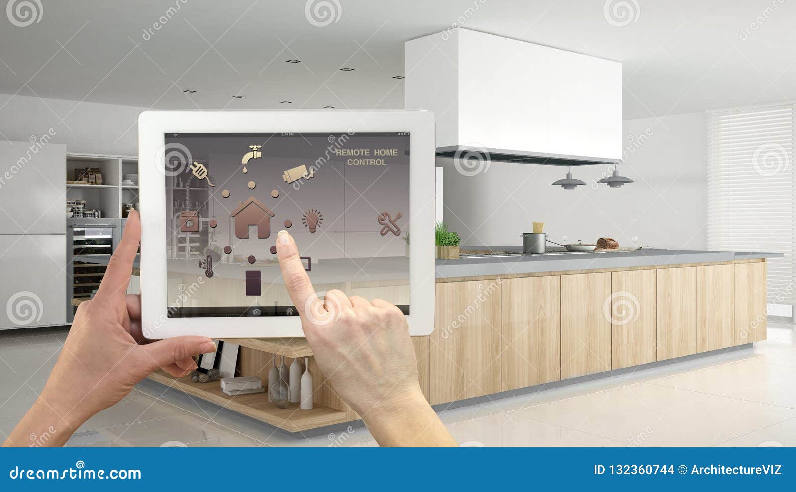 Smart Remote Home Control System on a Digital Tablet. Device with App ...