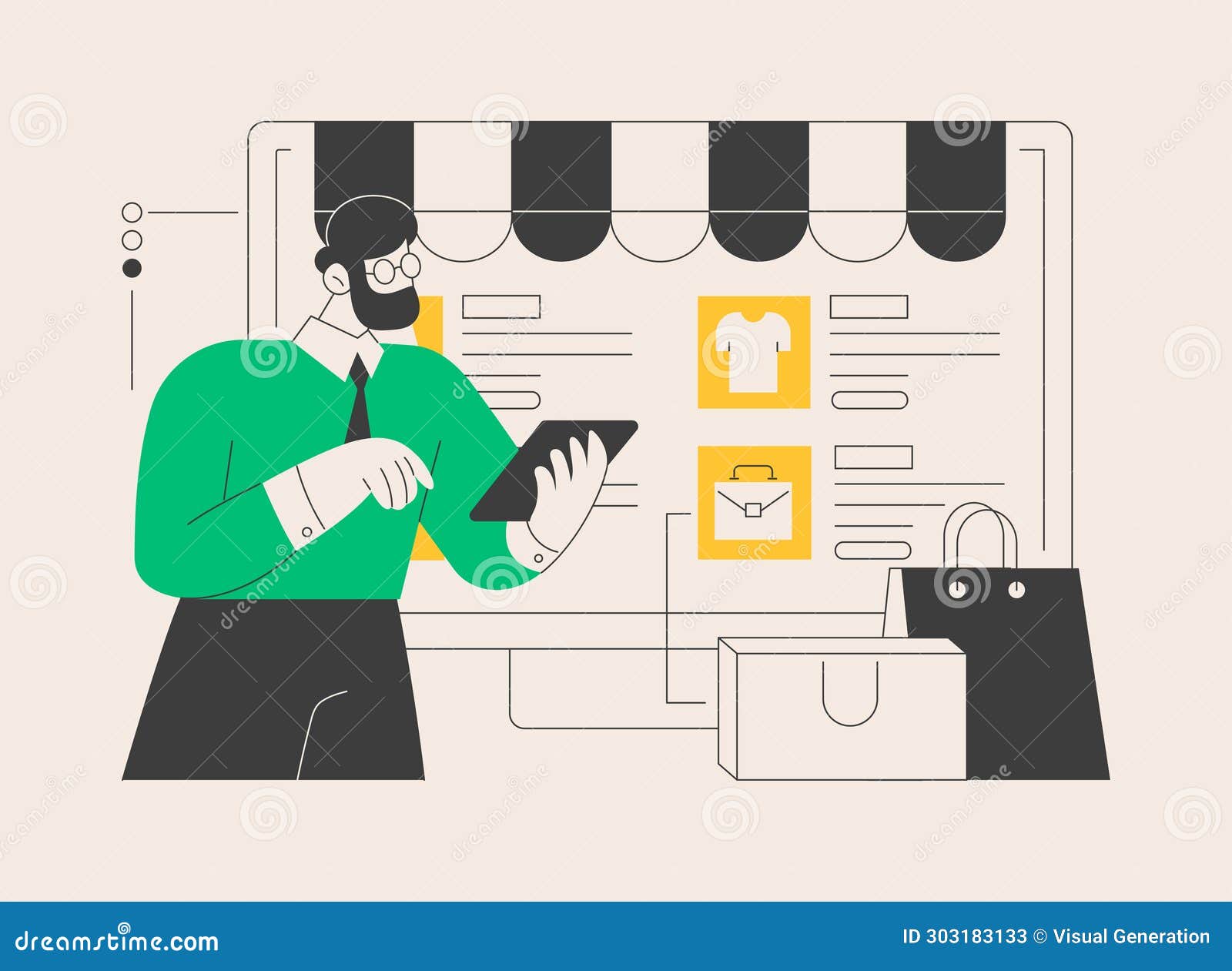 Smart Retail Abstract Concept Vector Illustration. Stock Vector ...