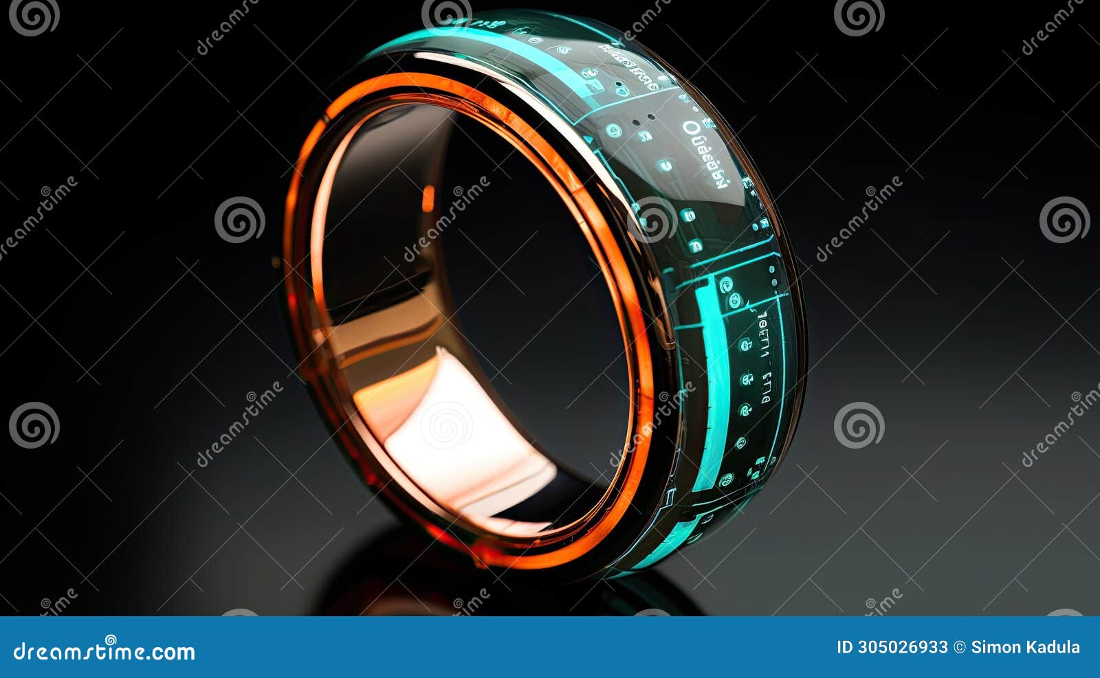 Smart Ring with Technologies Inside, an Inteligent Ring Concept Stock ...