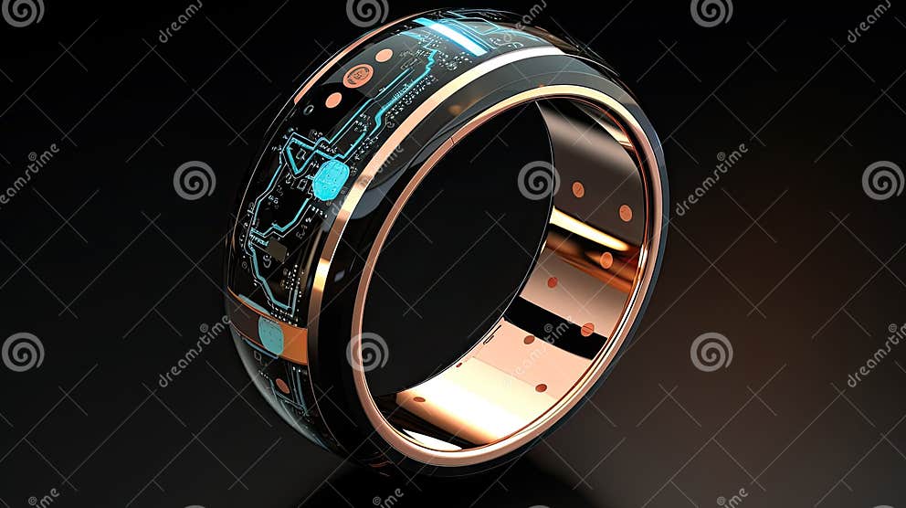 Smart Ring with Technologies Inside, an Inteligent Ring Concept Stock ...