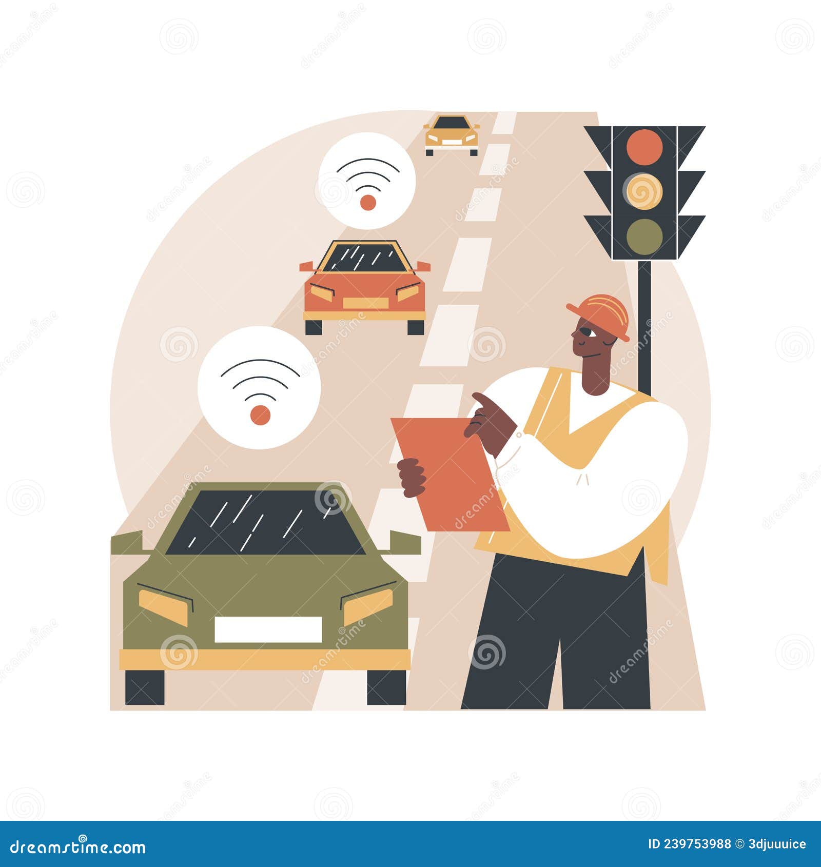 Smart Roads Construction Abstract Concept Vector Illustration. Stock ...