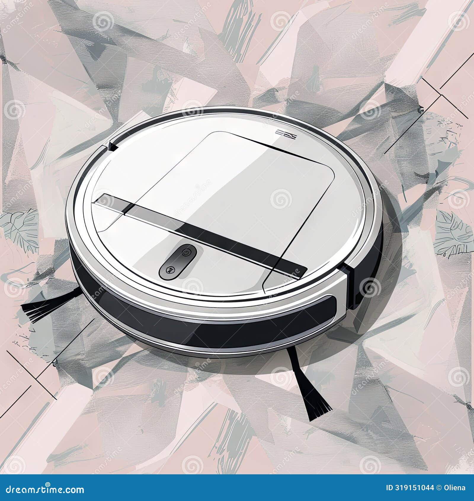 Smart Robot Cleaner Sketch AI Generated Illustration Stock Illustration ...