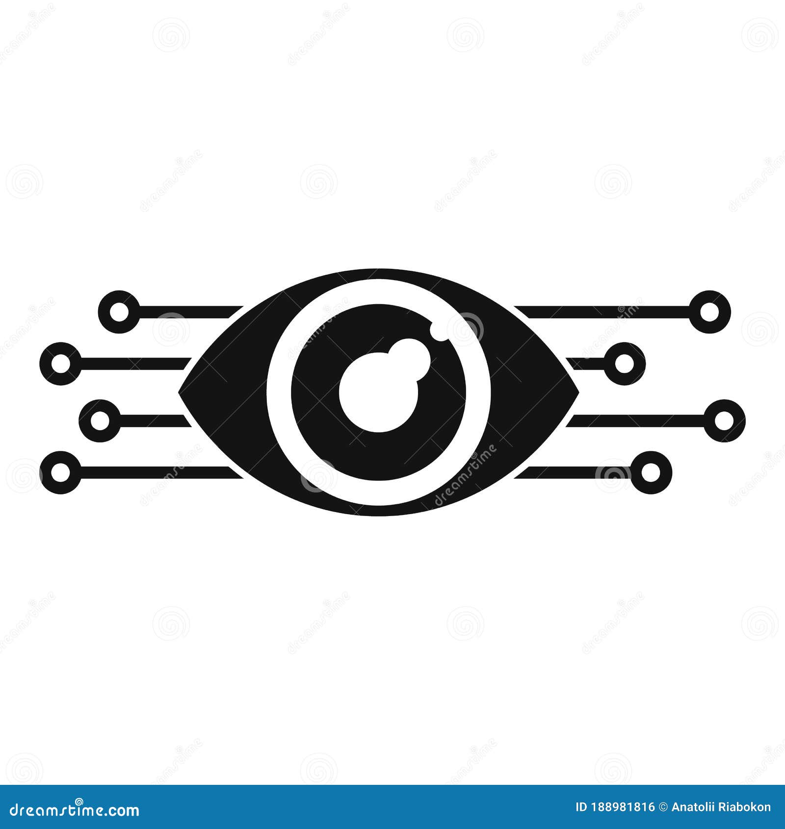 Smart Robot Eye Icon, Simple Style Stock Vector - Illustration of ...