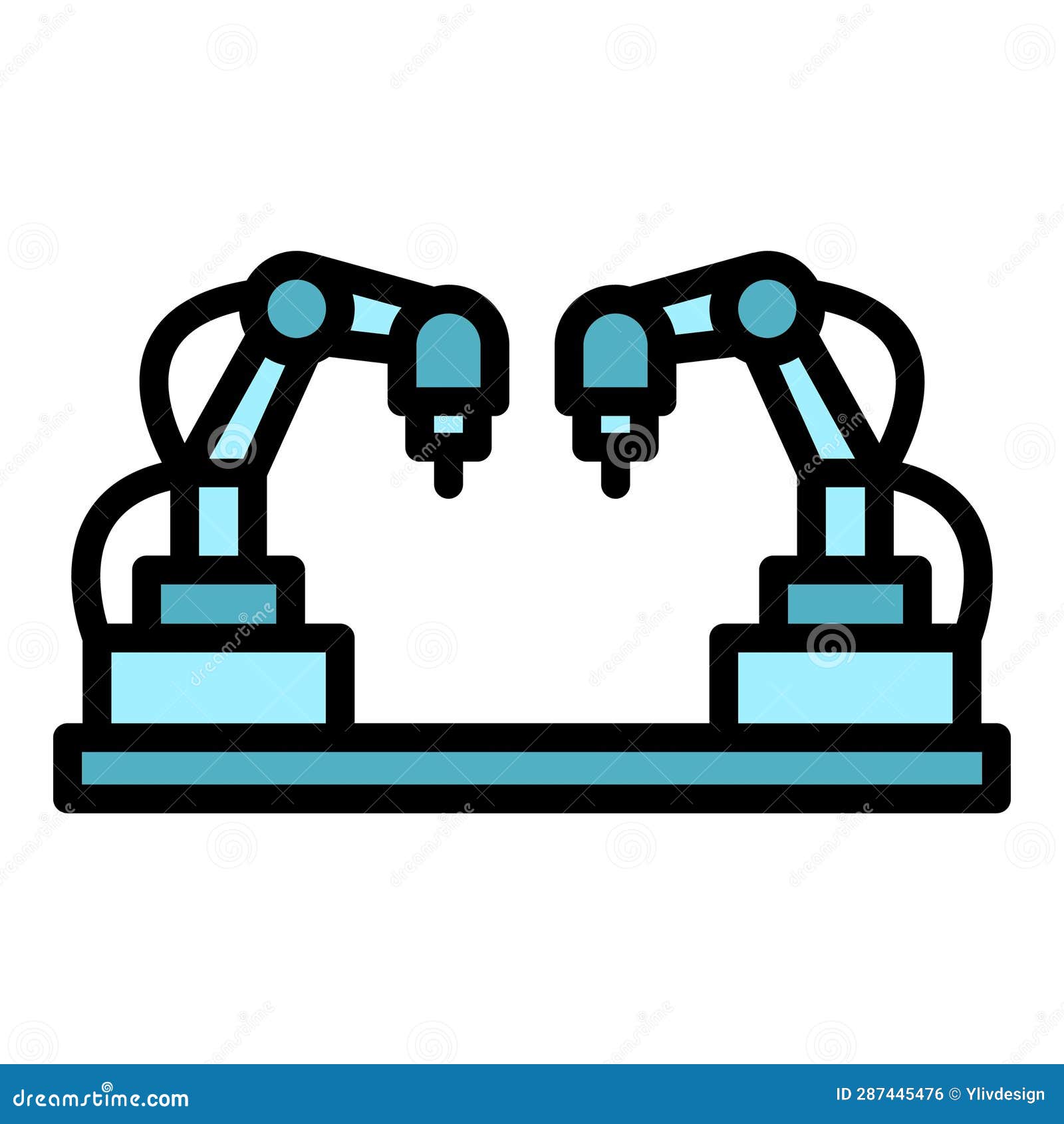 Smart Robot Hand Icon Vector Flat Stock Illustration - Illustration of ...