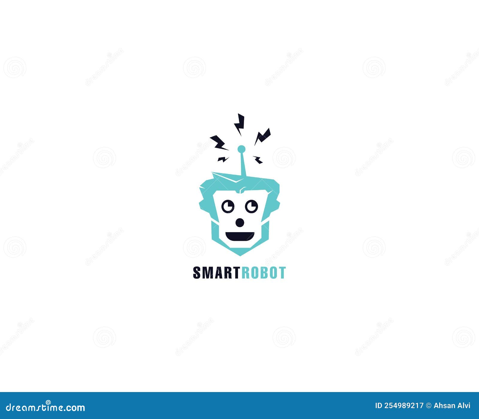 Smart Robot Vector Logo. Robot Techno Logo Vector. Stock Vector ...