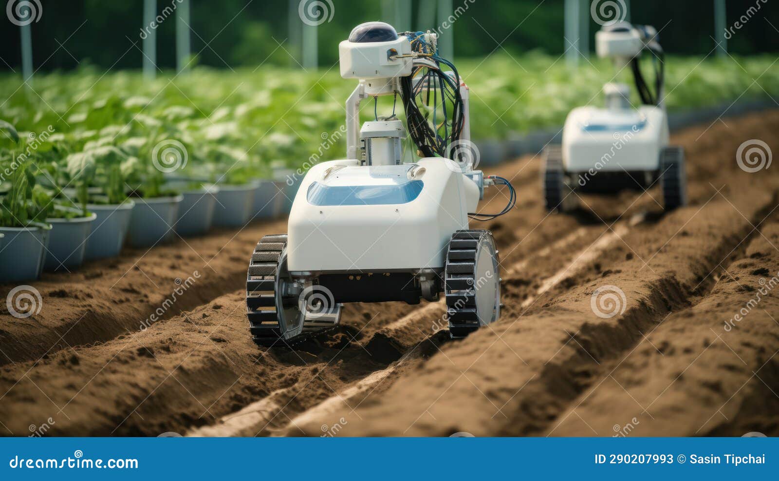 Smart Robotic Futuristic Farmers Working on Field Agriculture ... Smart Robotic Futuristic Farmers Working on Field Agriculture ...