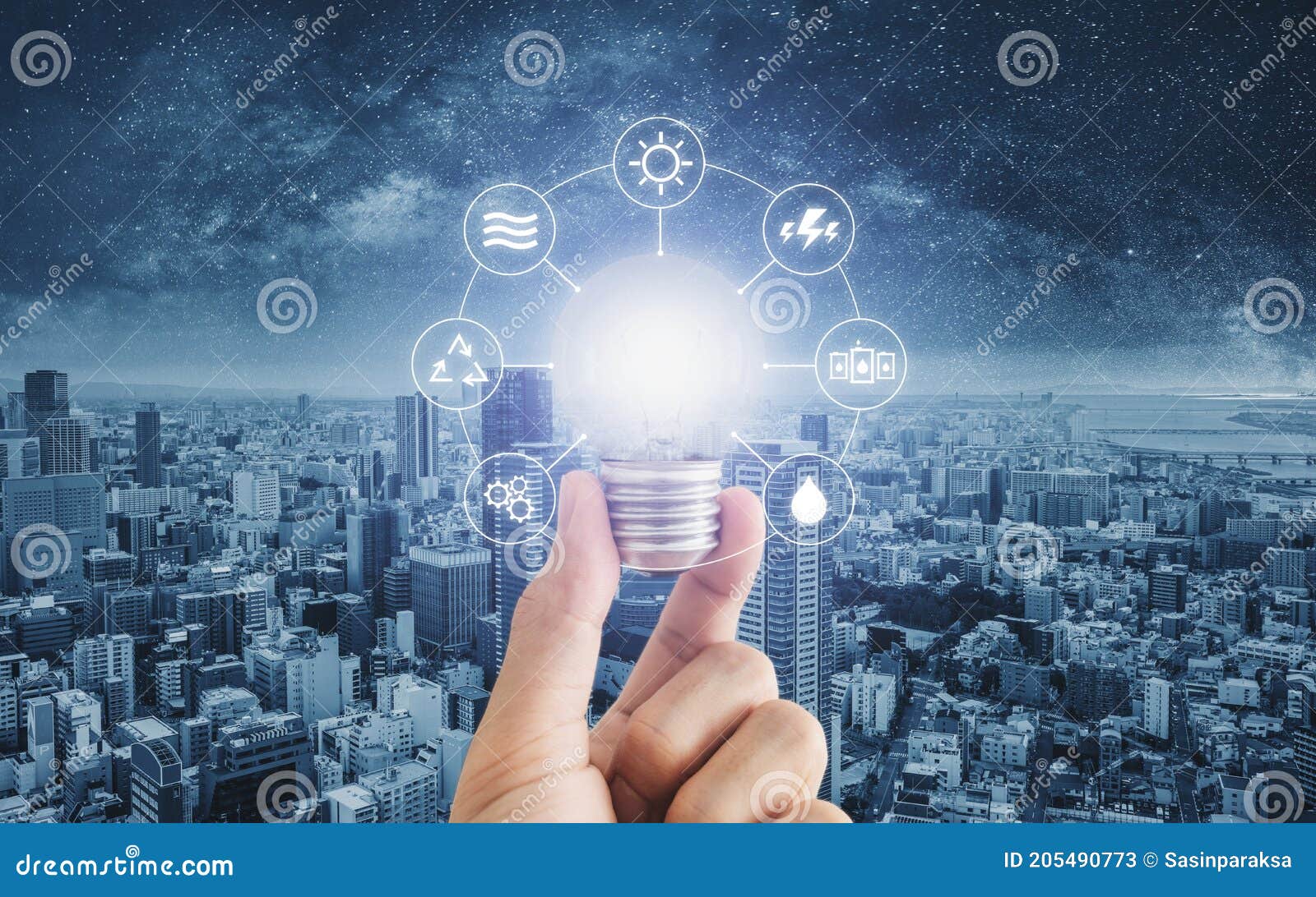 Smart Saving, Clean Energy and Energy Savings Concept Stock Image ...
