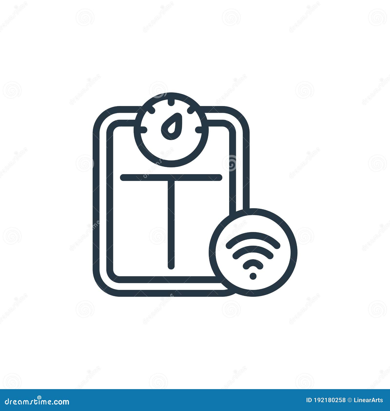 Smart Scale Icon Vector from Internet of Things Concept. Thin Line ...