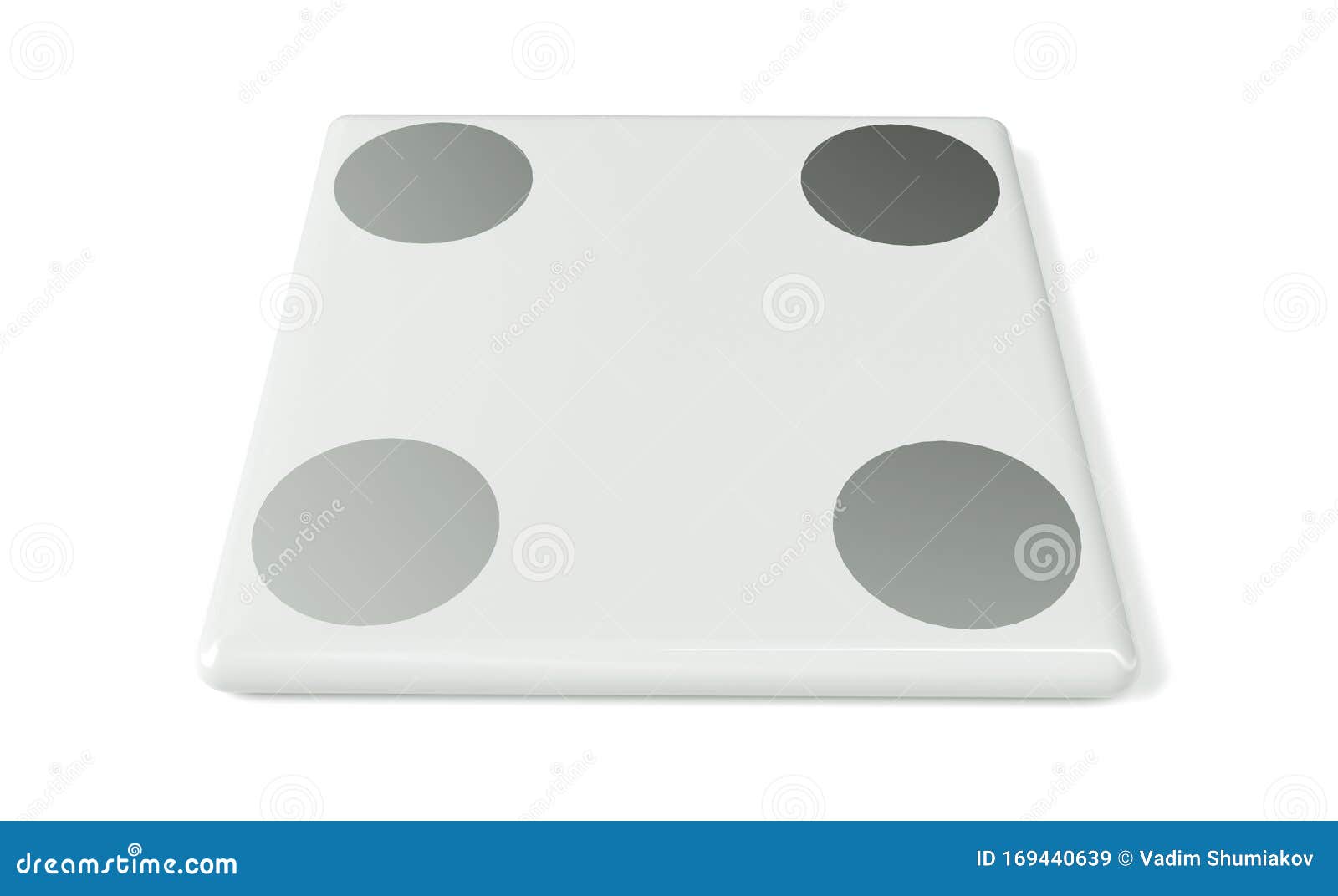 Smart Scales 3d Render on a White Background Stock Illustration ...