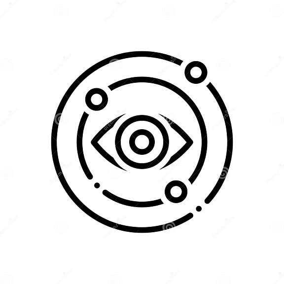 Black Line Icon for Smart, Scan and Technology Stock Vector ...