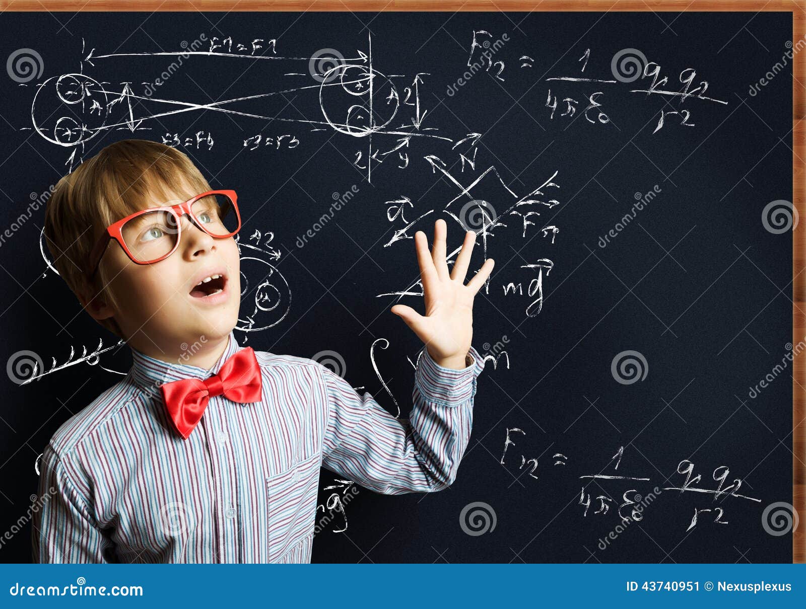 Smart schoolboy stock image. Image of mind, glasses, invention - 43740951