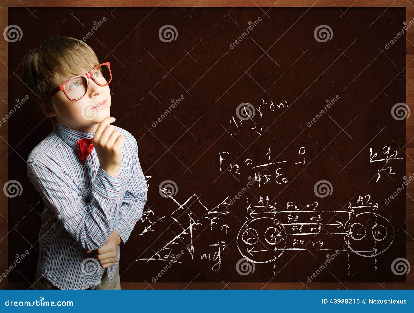 Smart schoolboy stock image. Image of chalkboard, blackboard - 43988215