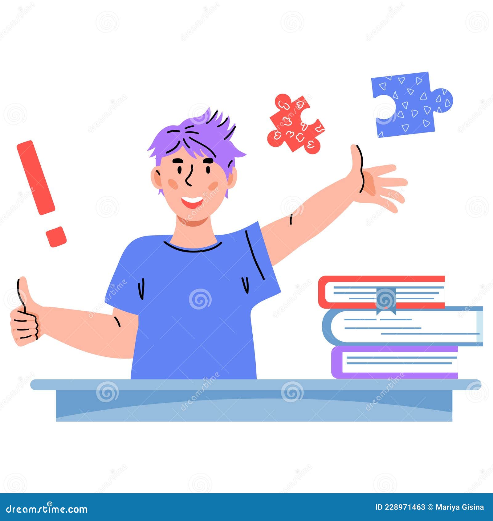 Smart Schoolboy Learns by Having Solution or Knowing Answer To Question ...