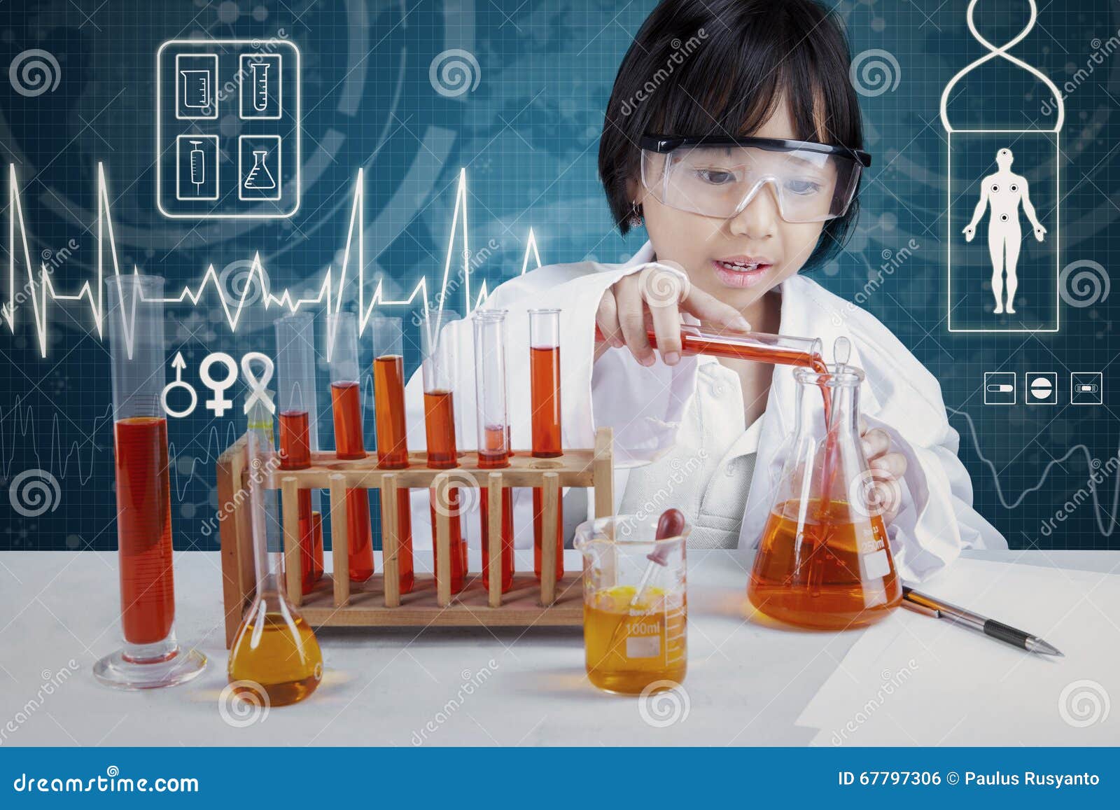 Smart Scientist Doing Research Stock Photo - Image of female ...