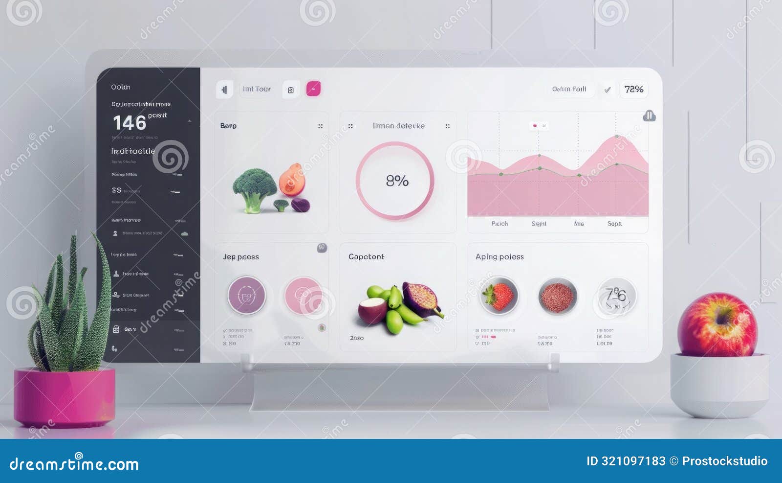 Smart Screen Displaying Nutritional Information and Progress for ...