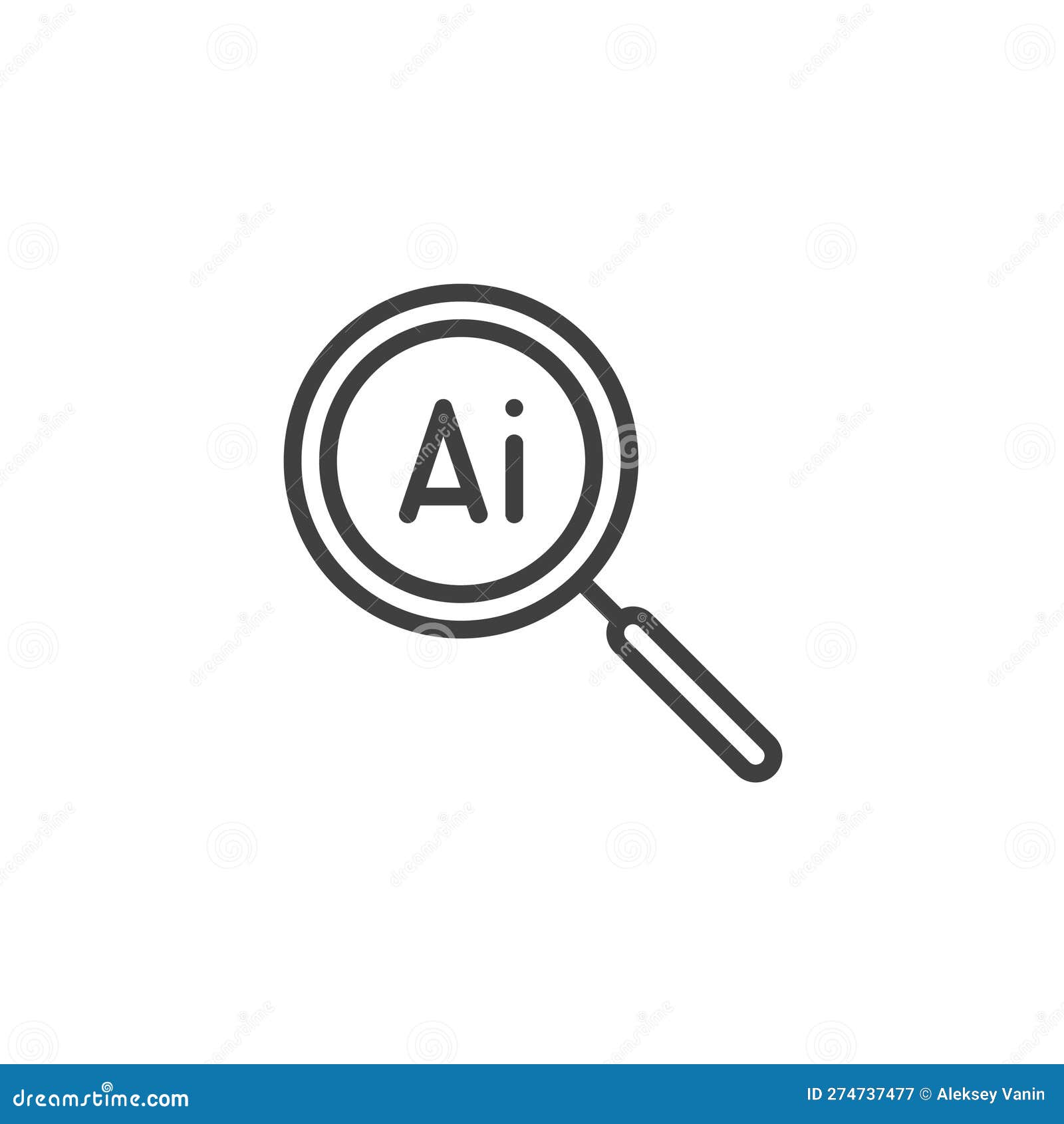 Smart search line icon stock vector. Illustration of outline - 274737477