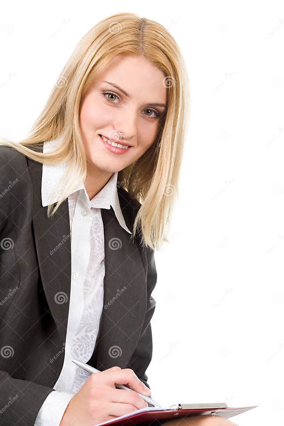 Smart secretary stock image. Image of executive, cheerful - 11748463