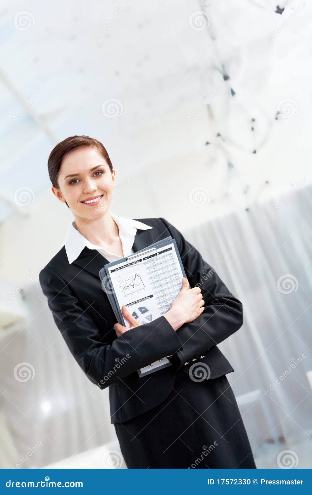 Smart secretary stock photo. Image of folded, adult, crossed - 17572330