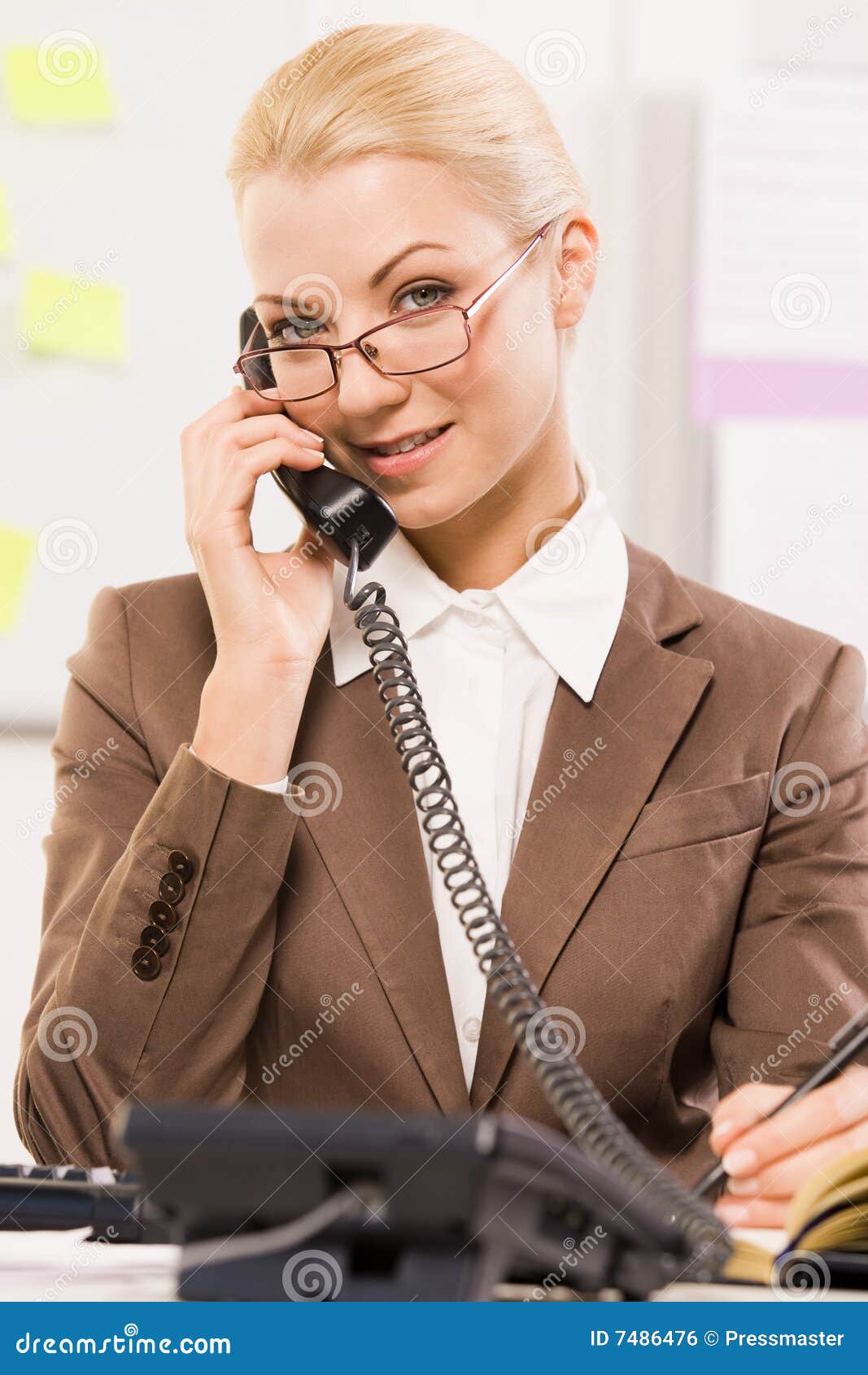 Smart secretary stock photo. Image of holding, clerk, lady - 7486476