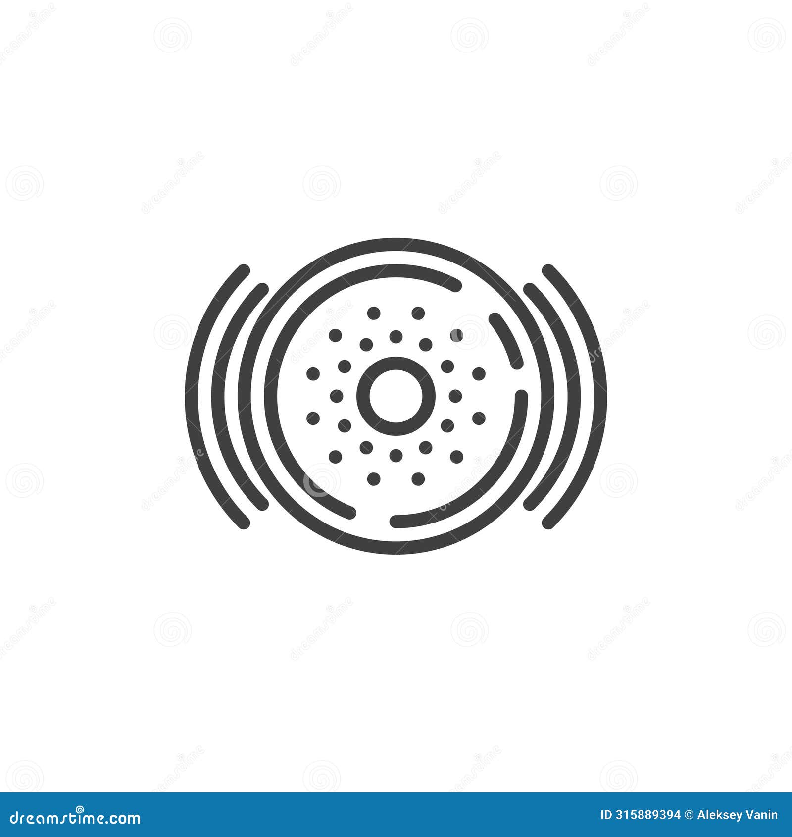 Smart Sensor Technology Line Icon Stock Vector - Illustration of ...