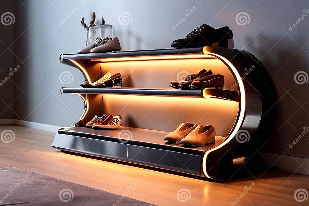 Smart Shoe Rack a Shoe Rack with Adjustable Shelves and Built in Stock ...