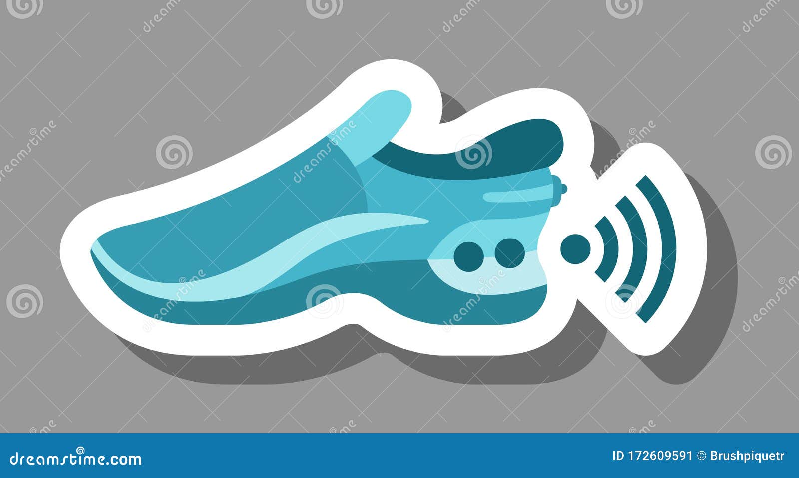 Smart Shoes Vector Icon Isolated On White Background. Outline, Thin ...