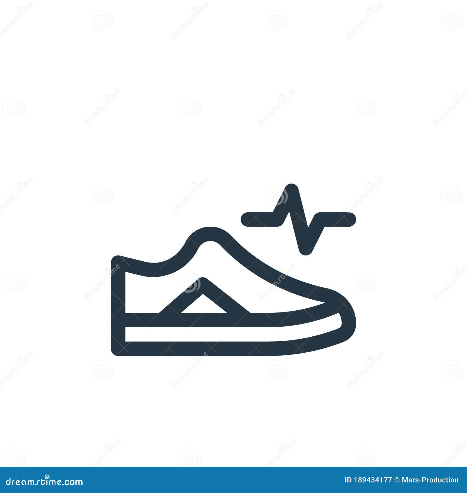 Smart Shoes Vector Icon Isolated On White Background. Outline, Thin ...