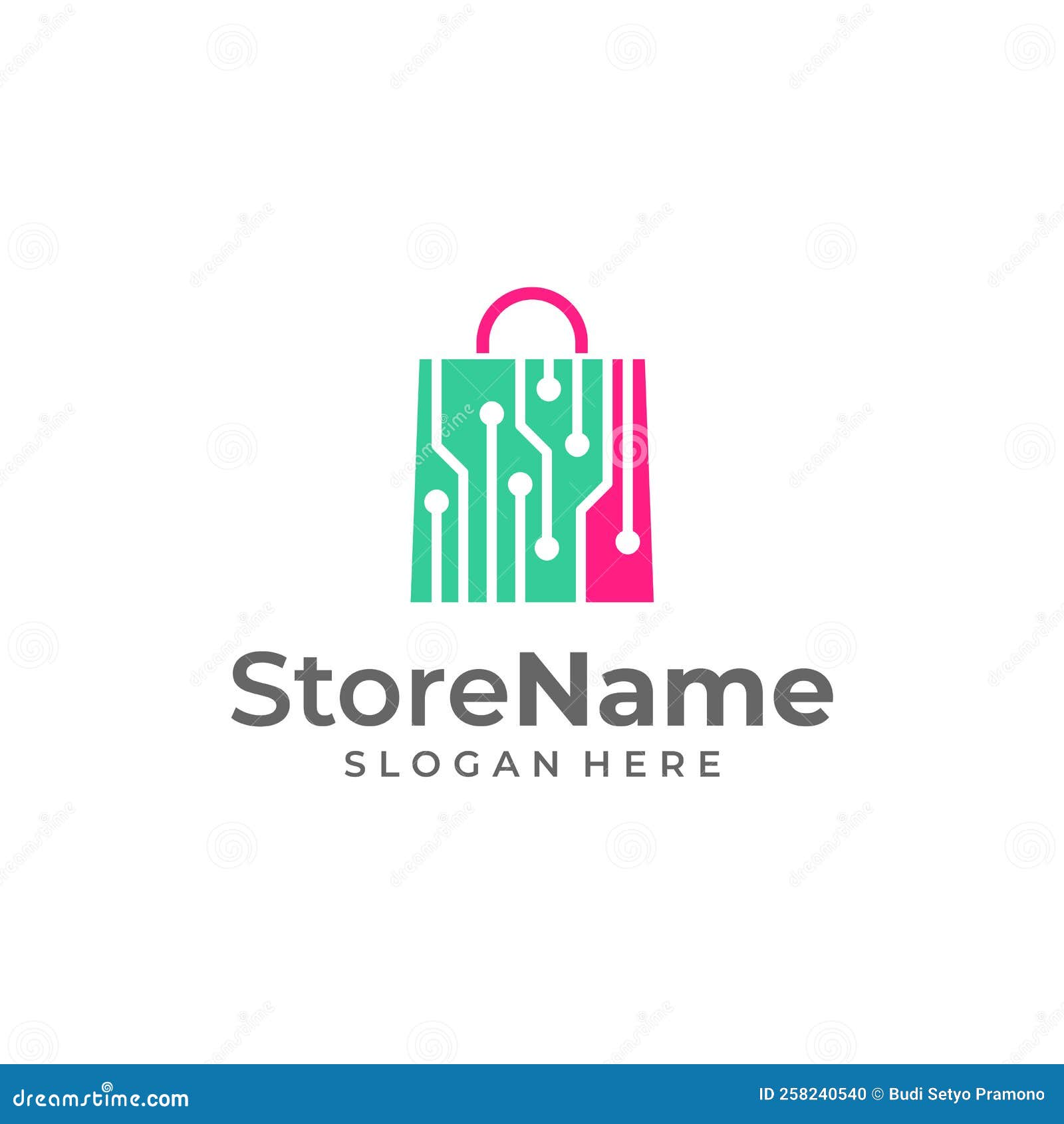 Smart Shop Tech Logo Vector Icon Illustration. Tech Shop Logo Design ...