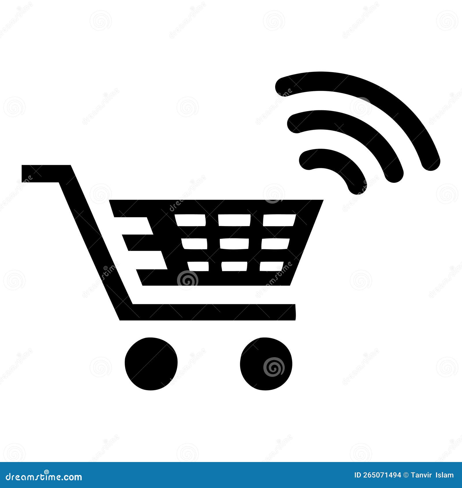 Smart Shopping Cart Icon stock vector. Illustration of designed - 265071494