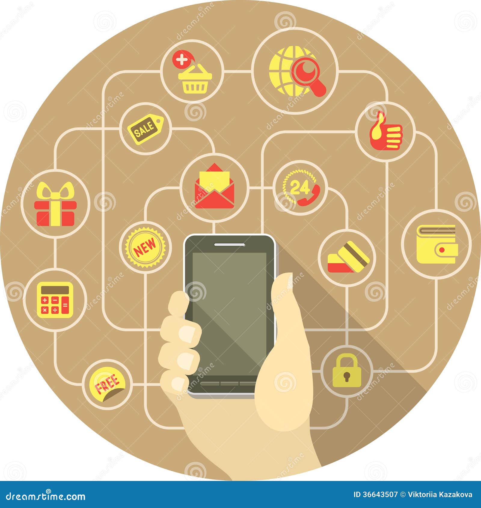 Smart Shopping Concept stock vector. Illustration of boutique - 36643507